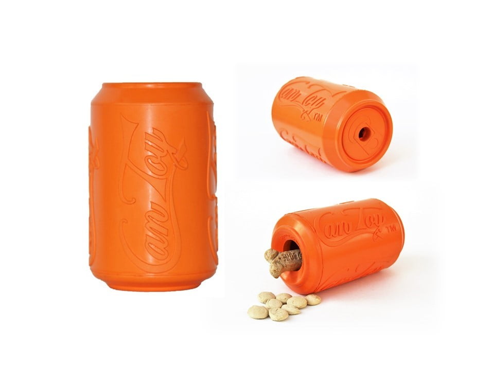 SodaPup Natural Rubber Orange Squeeze Can Dog Toy, Small - Walmart.com