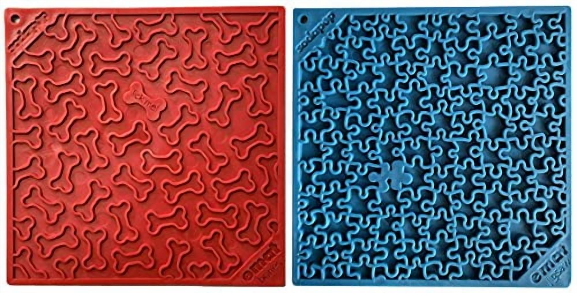 SodaPup Red Bones & Blue Jigsaw eMat Bundle ? Durable Enrichment ...