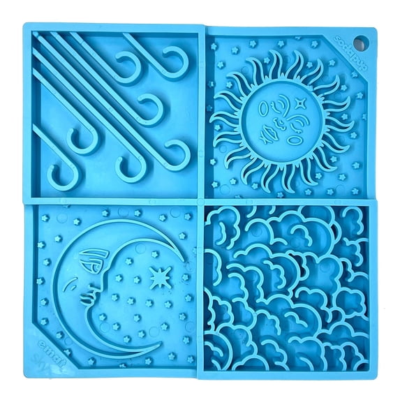 SodaPup Purple Bones & Green Jigsaw eMat Bundle – Durable Lick Mat ...