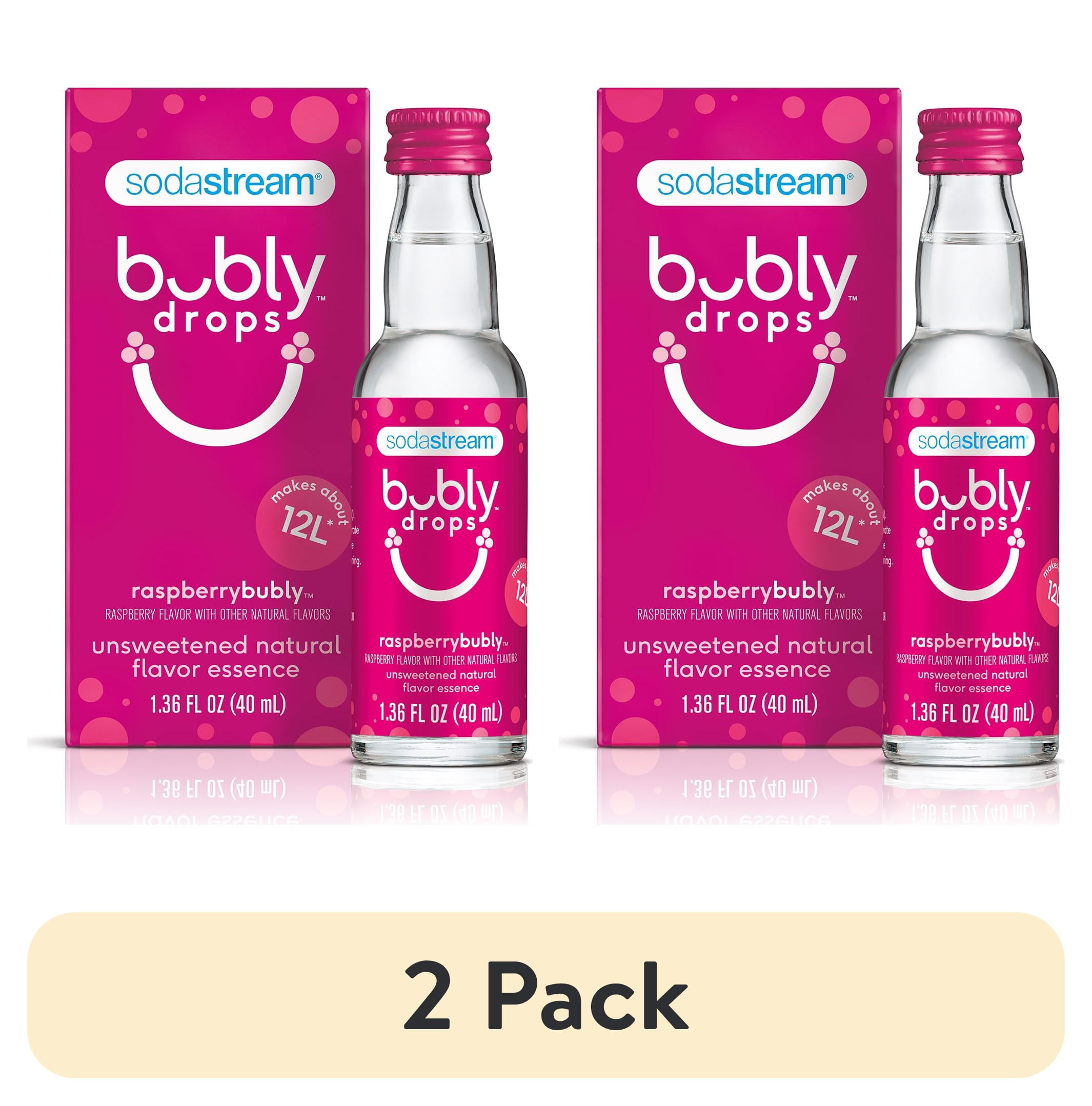(2 pack) SodaStream Bubly Drops, Raspberry, 1.36 fl oz. - Walmart.com