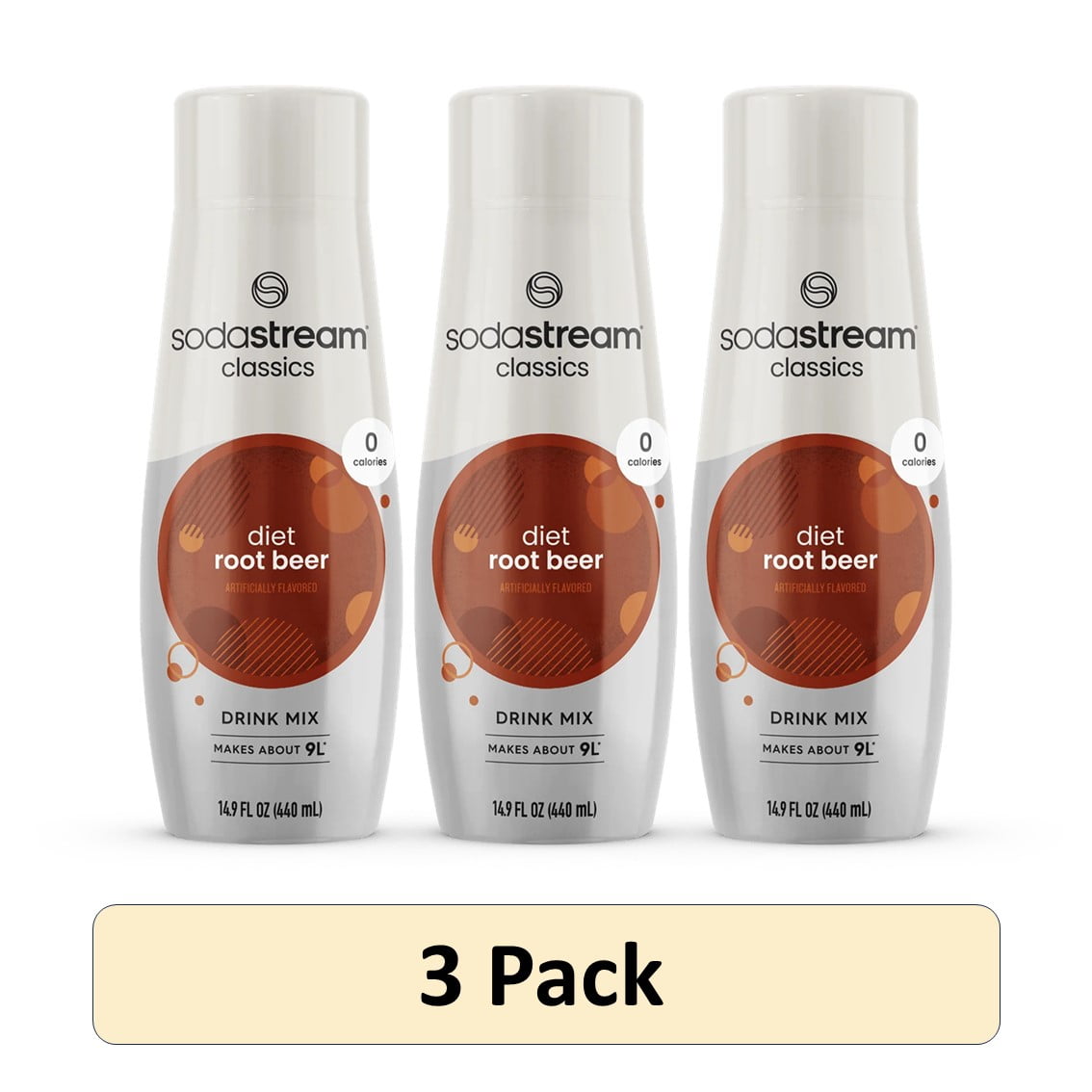 SodaStream Diet Root Beer Mix, 14.8 fl oz. (Pack of 3) - Walmart.com