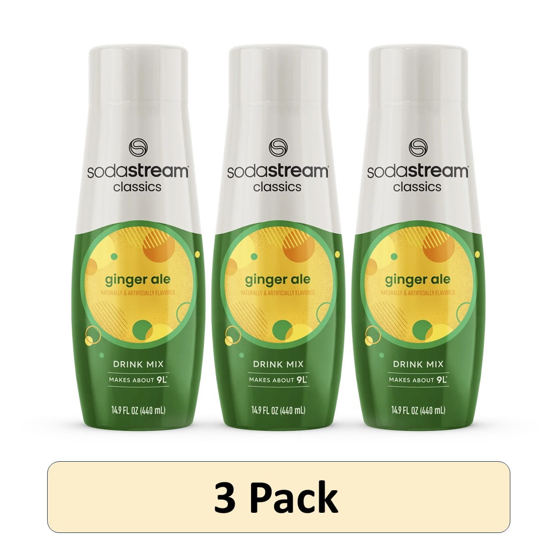SodaStream Ginger Ale Mix, 14.8 fl oz. (Pack of 3) - Walmart.com