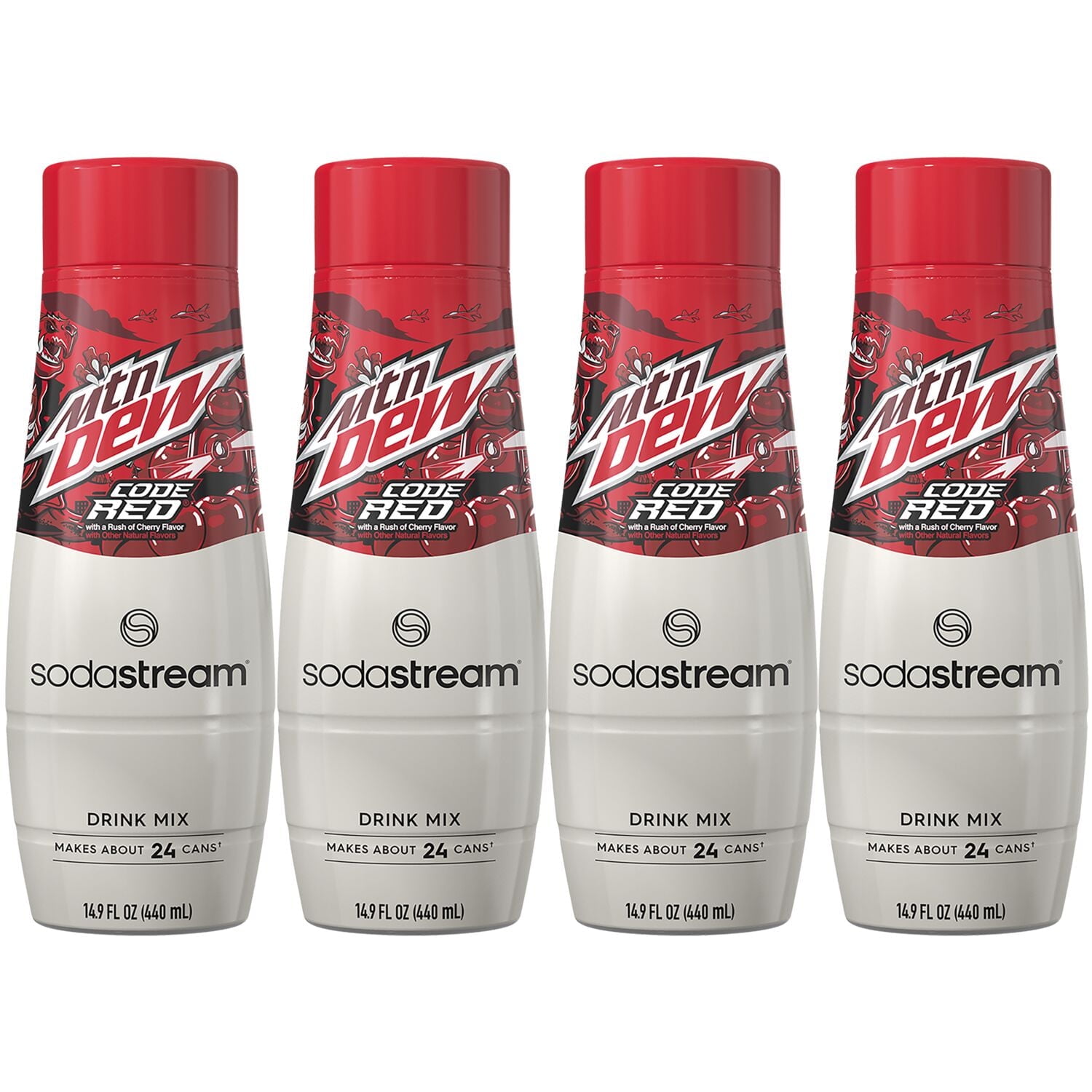 SodaStream, Drink Mix, Mountain Dew Code Red, 14.9 fl oz 4pk - Walmart.com