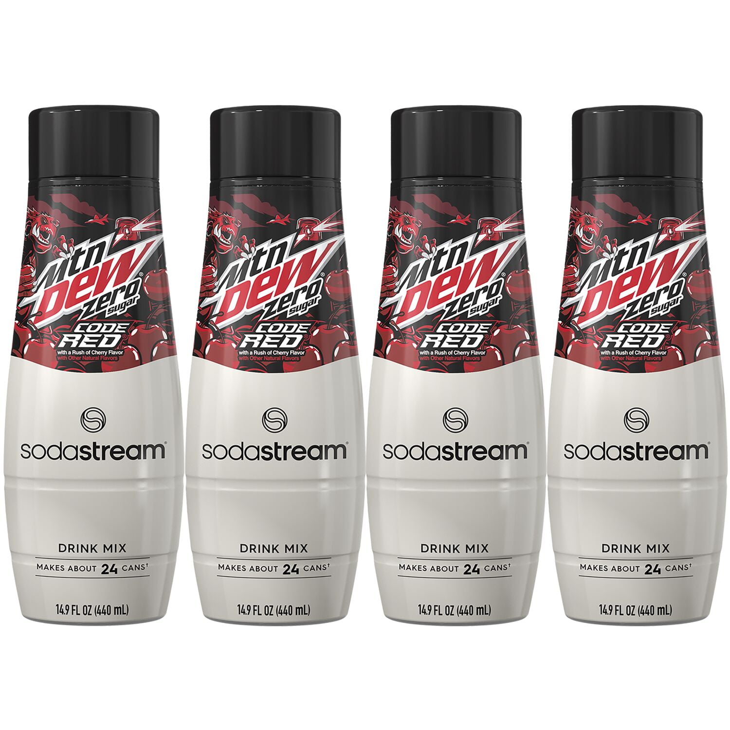 SodaStream Mountain Dew Code Red Zero Drink Mix 14.9 fl oz/ 4pk - Walmart.com