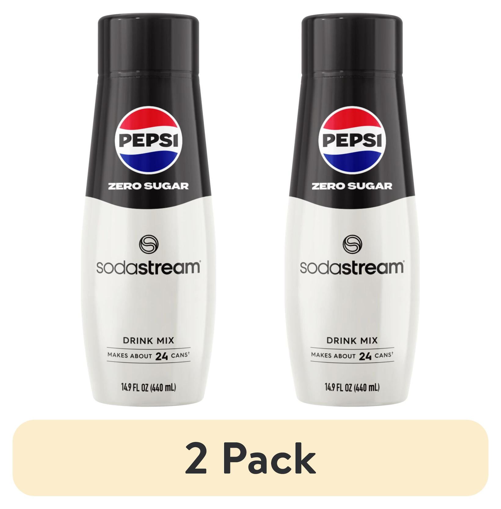(2 pack) SodaStream Pepsi Zero Soda Mix, 14.9 fl oz. - Walmart.com