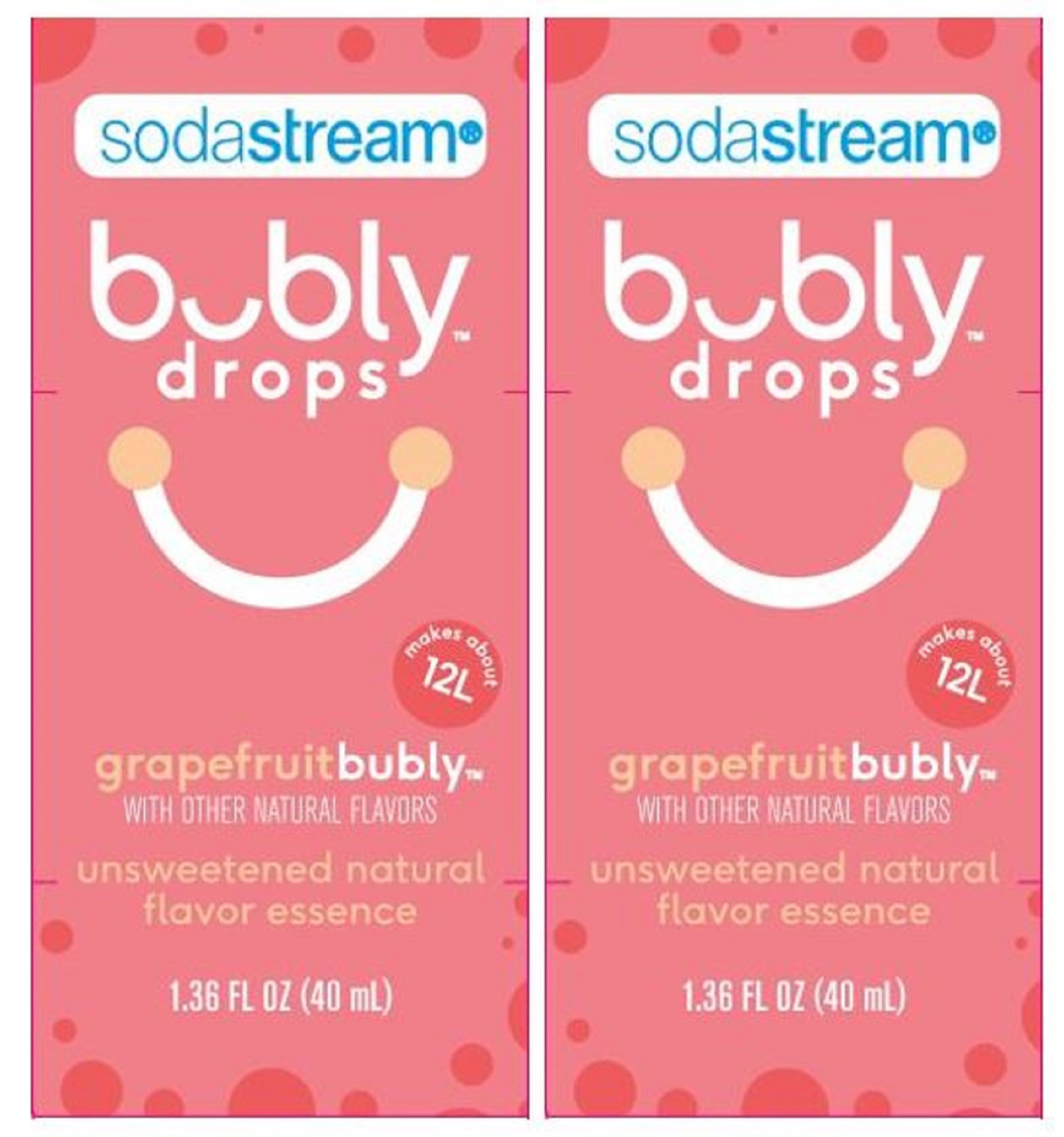 SodaStream bubly Drops Grapefruit Flavored Sparkling Water Drink Mix, 2 ...