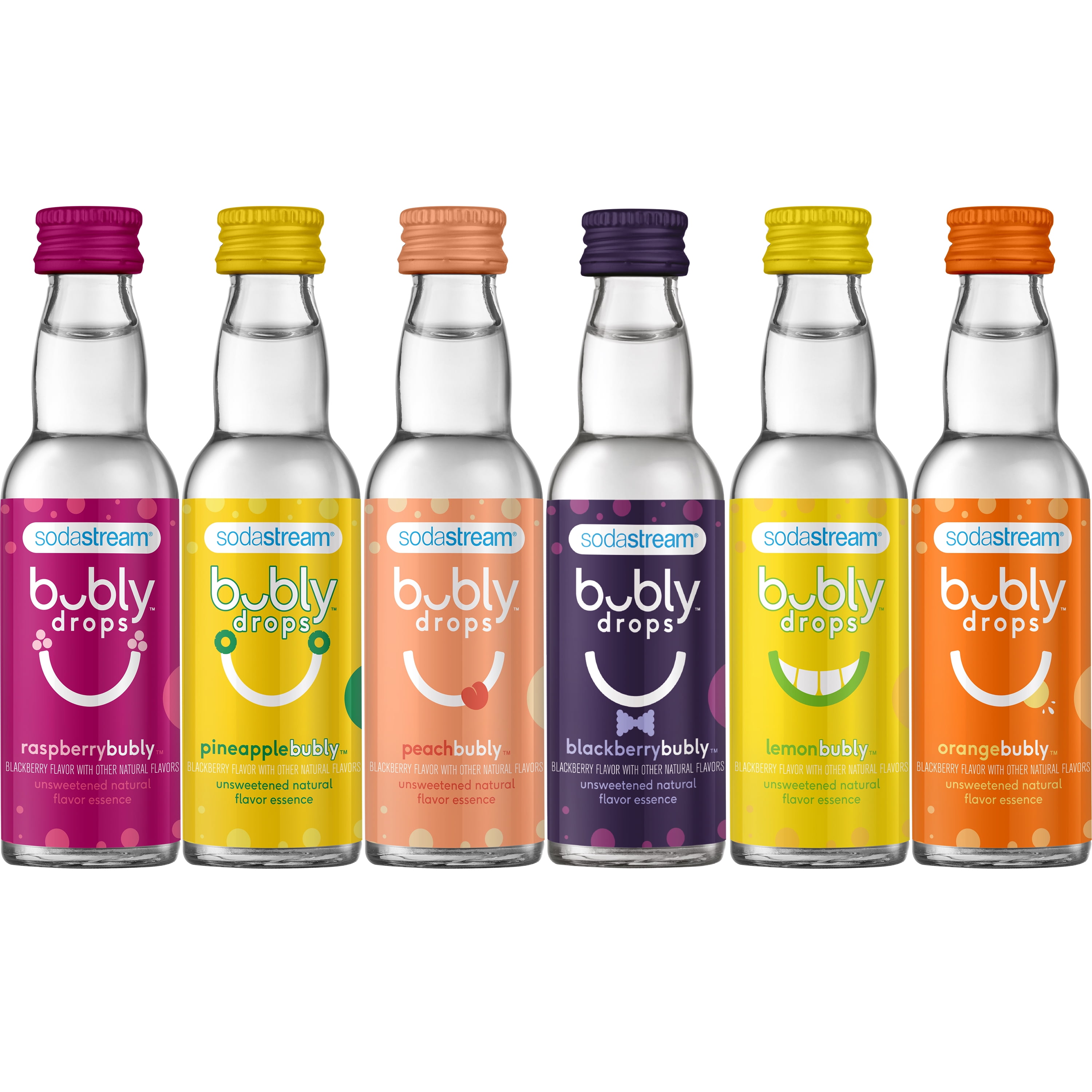 SodaStream bubly Drops Smiles 6 Flavor Variety Pack, 240 ml, 6 Count ...