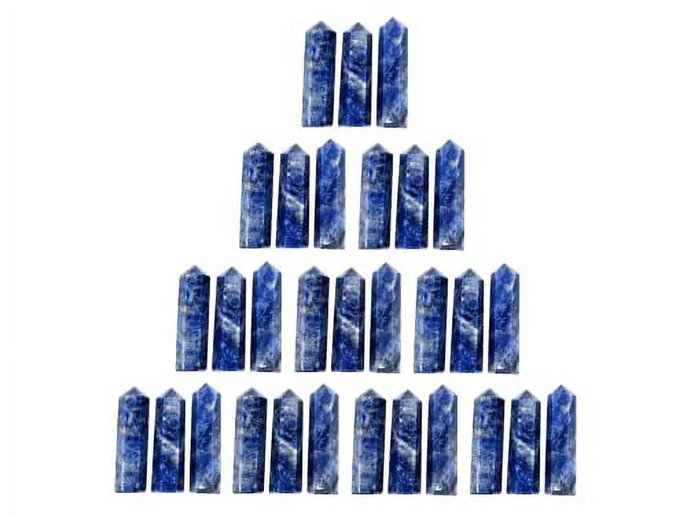 Sodalite Crystal Hexagonal Points, DIY Jewelry Making (3 pcs) - Walmart.com