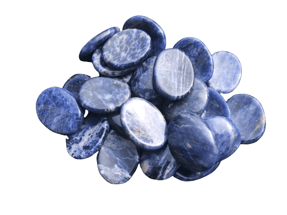 Sodalite Worry Stone for Crystal Healing Pocket Palm Stone Thumb Stone ...