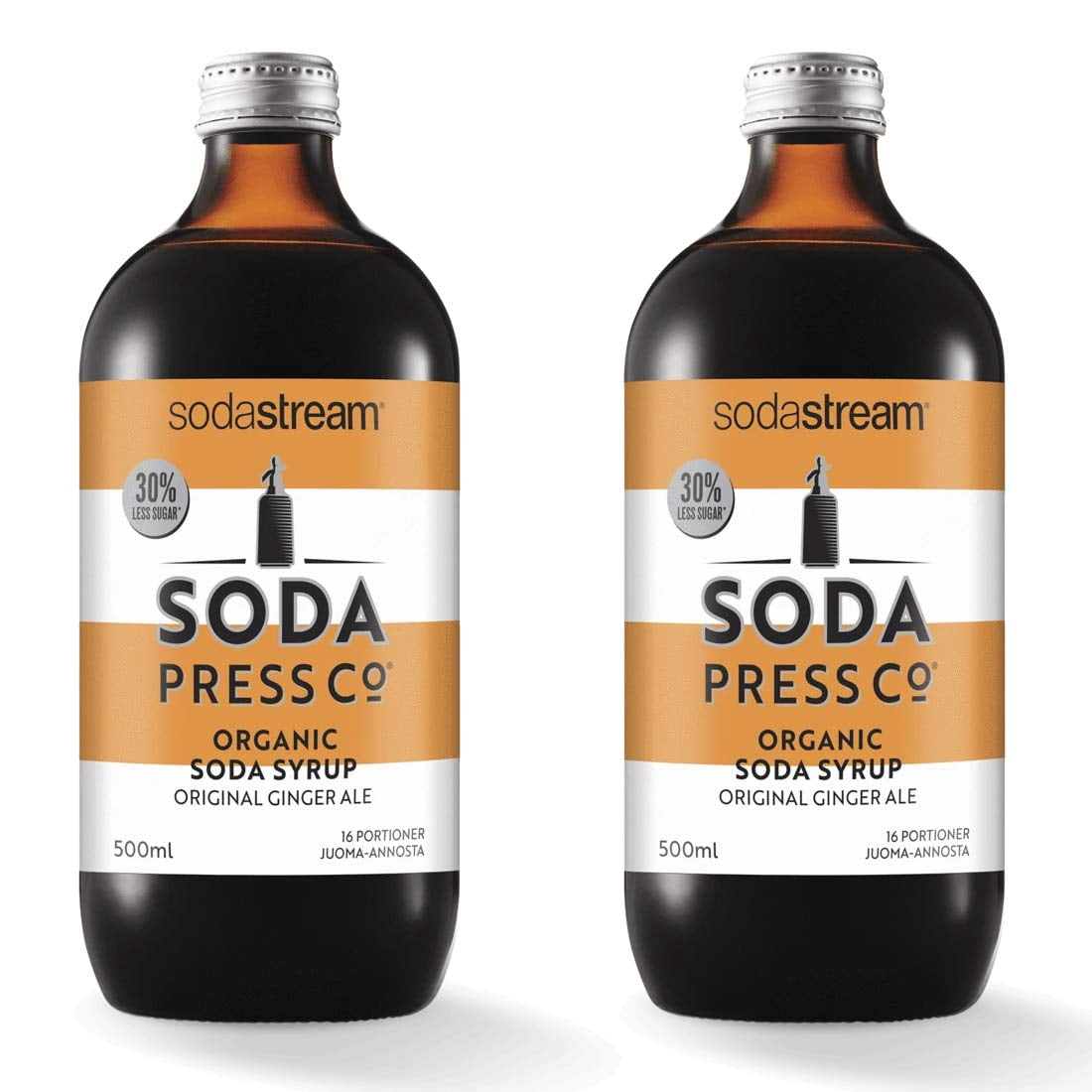 SodaStream Organic Ginger Ale Syrup, Low Sugar, Vegan, 16.9 Oz (Pack of ...