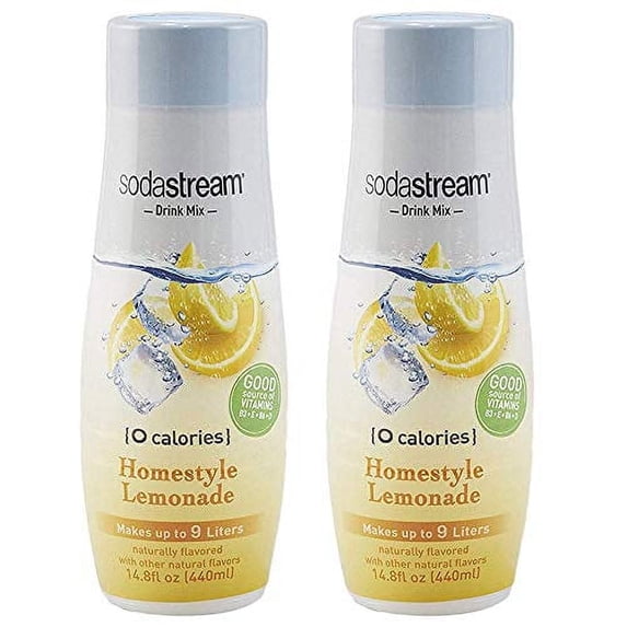 SodaStream Lemonade Drink Mix 14.8 Fl Oz Pack of 2 Flavored Sparkling ...
