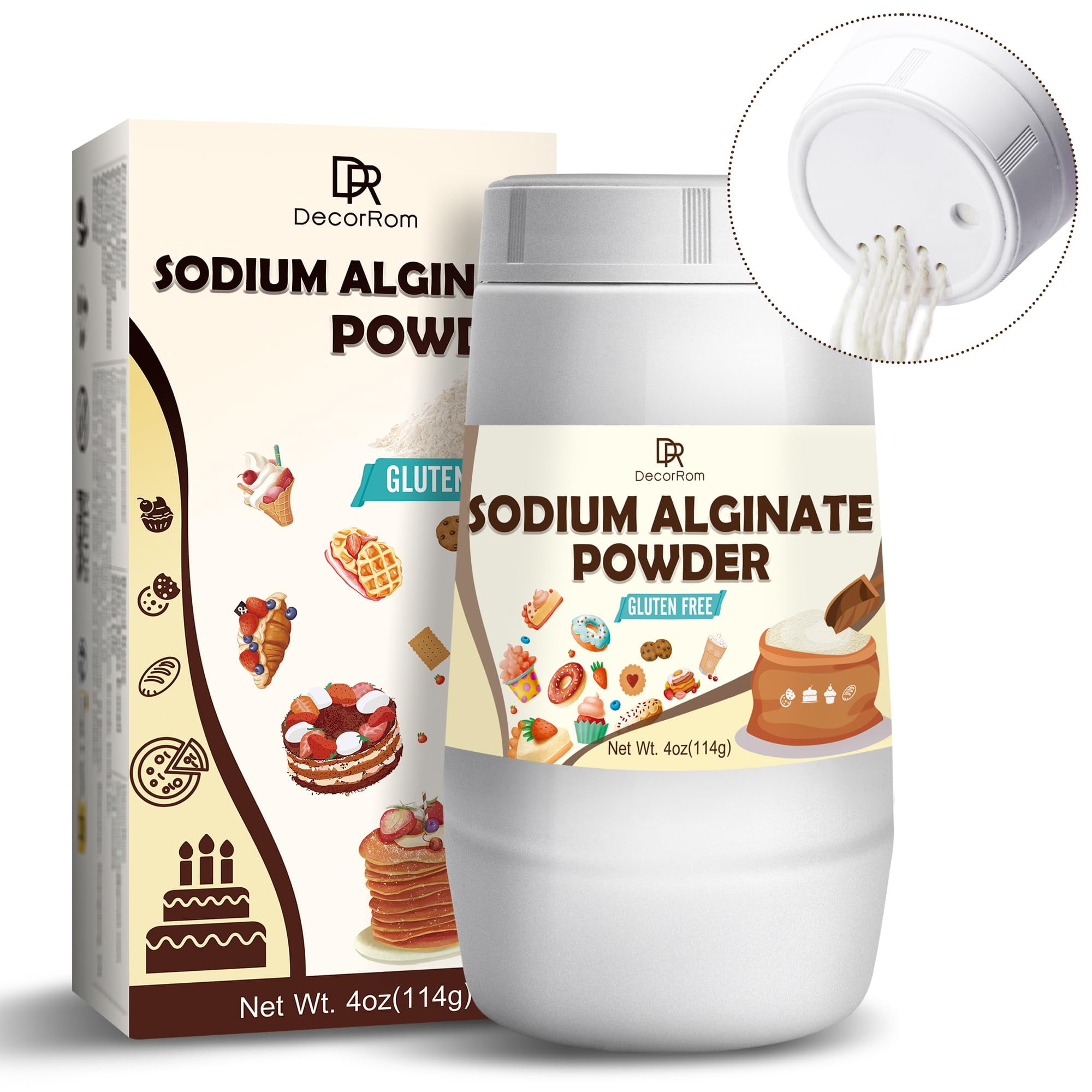 Sodium Alginate 4oz - Pure SMRSodium Alginate Thickening Gelling Agent ...