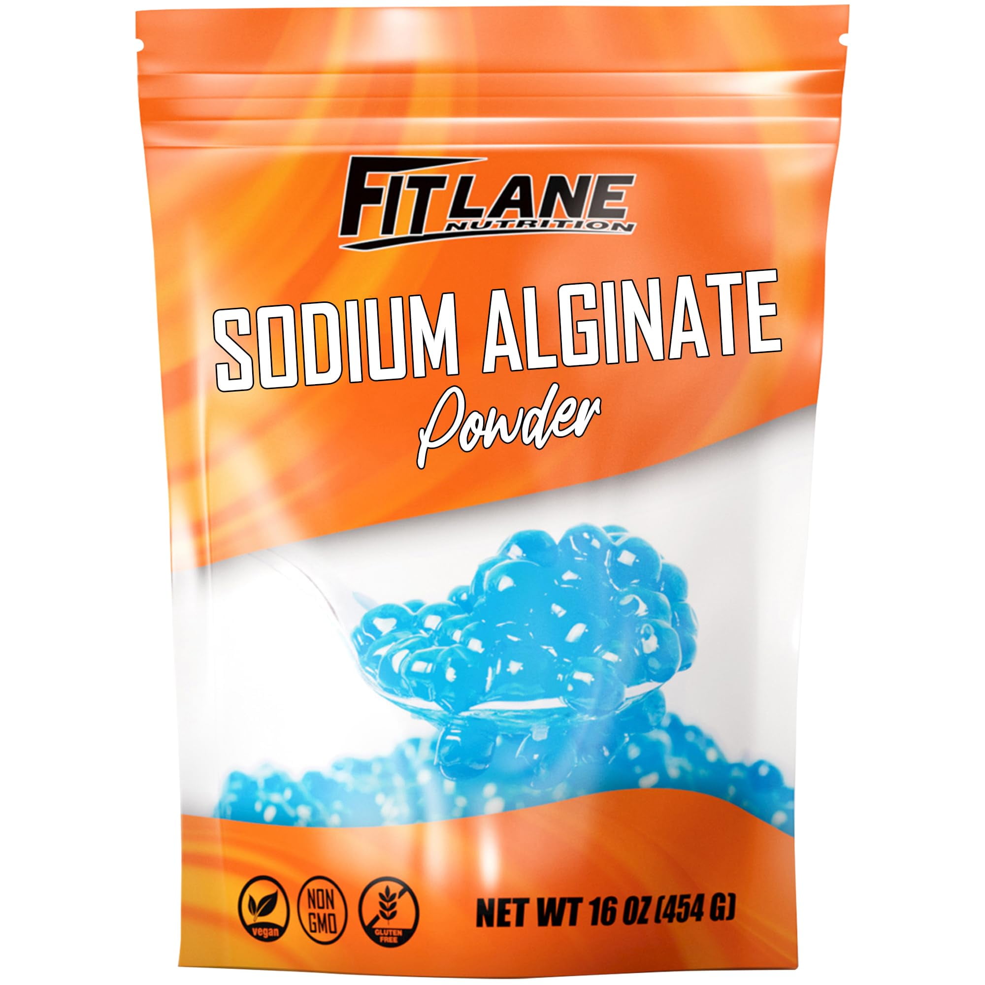 Sodium Alginate Powder 16 oz, Food Grade KMC2Bulk Ingredient for ...
