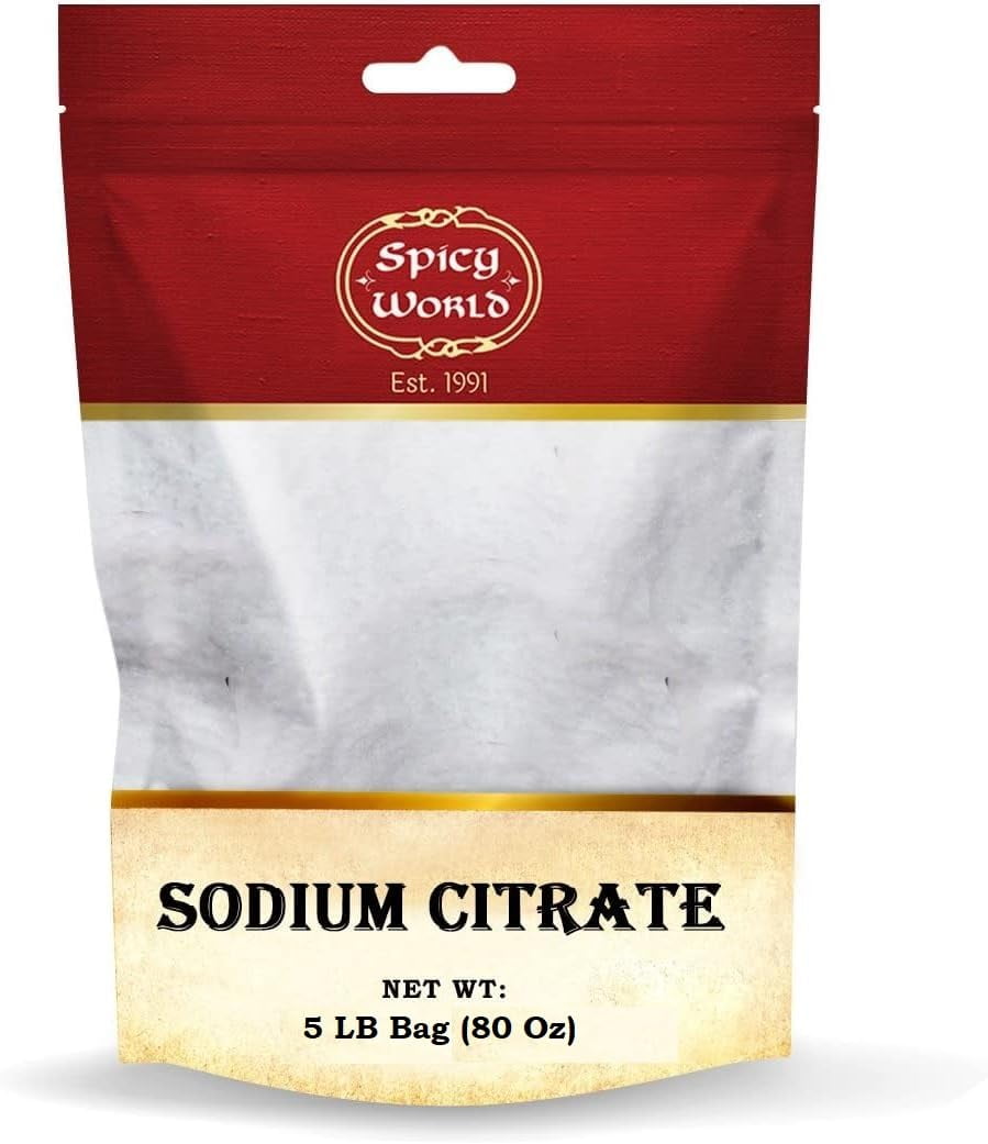 Sodium Citrate Powder 5 Pound Bag SMR- Food Grade, Non-GMO - Emulsifier ...