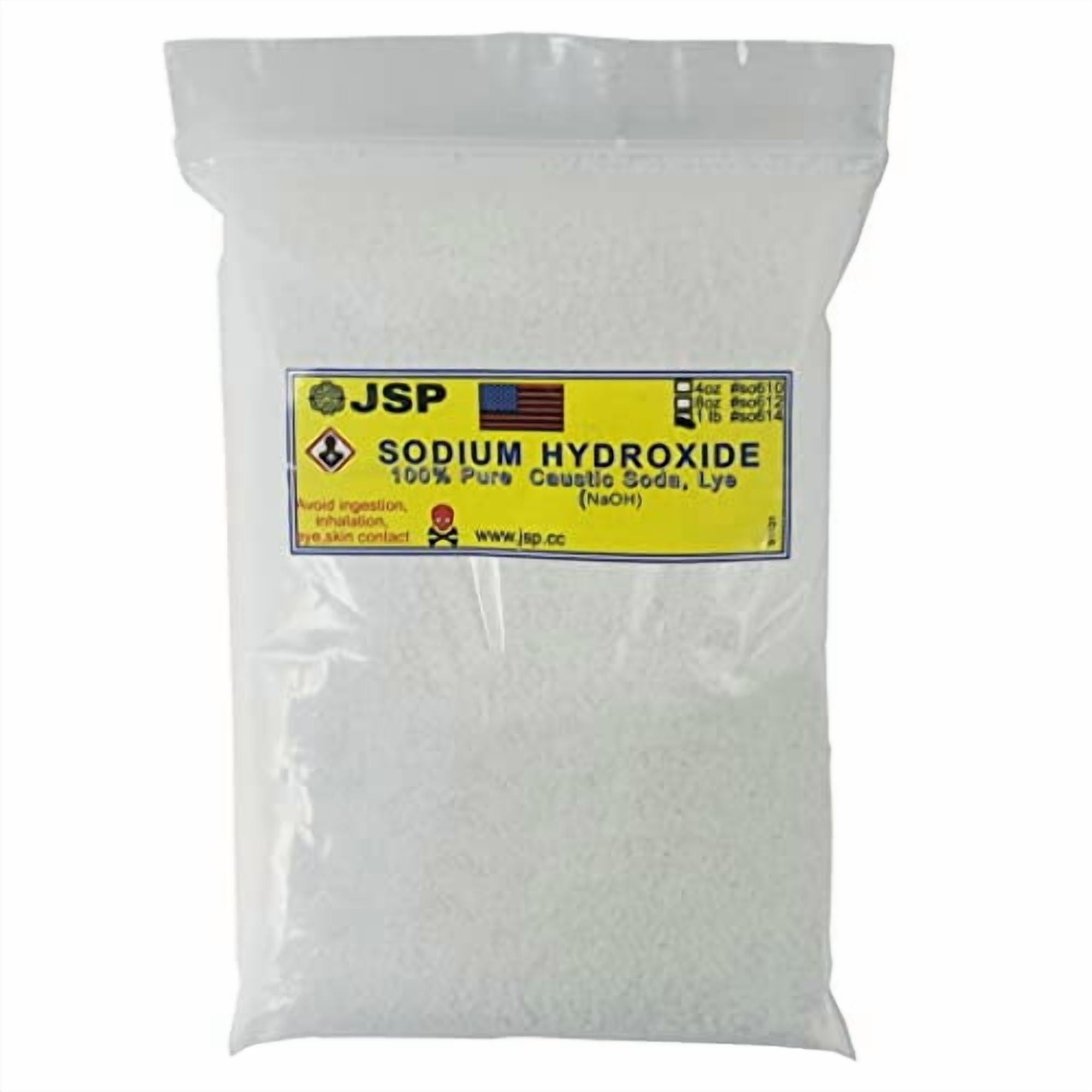 Sodium Hydroxide 100% Pure Caustic Soda, Lye 1LB (Single) - Walmart.com