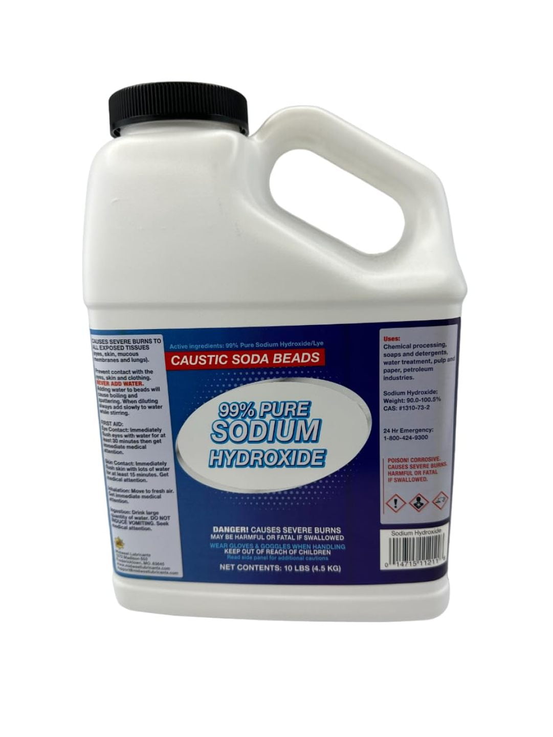 Sodium Hydroxide - Lye (Caustic Soda Beads) 10lb - Walmart.com