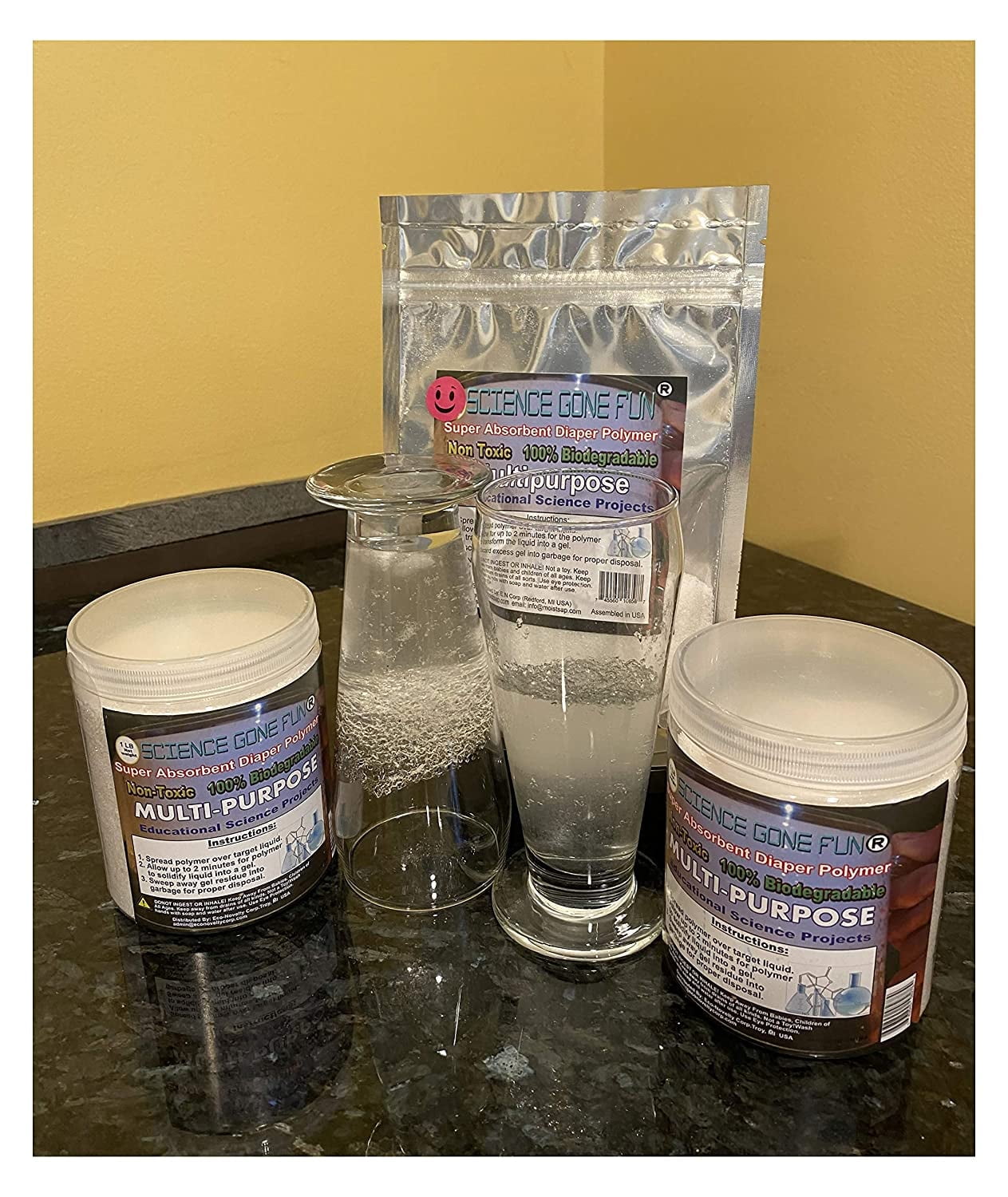 Science Gone Fun Sodium Polyacrylate Powder, Super Absorbent Polymer ...