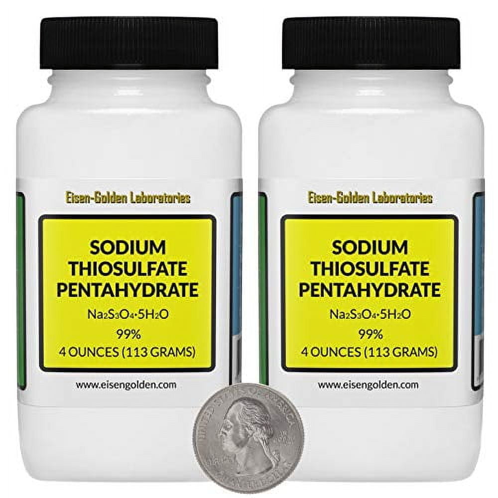 Sodium Thiosulfate Pentahydrate [Na2S3O3.5H2O] 99% AR Grade Powder 8 Oz ...