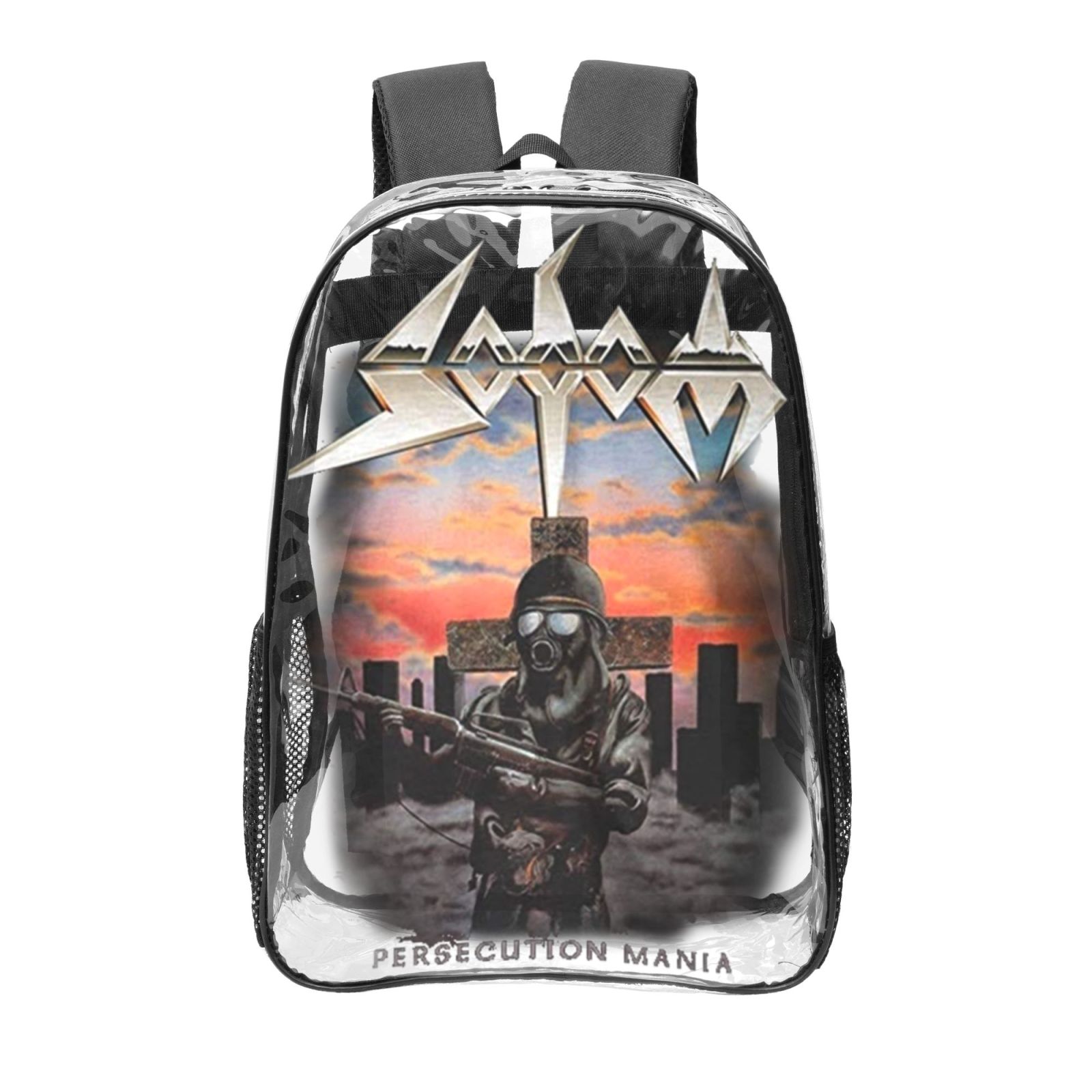 Sodom 'Persecution Mania' Transparent Backpack Fashion Travel Backpack ...