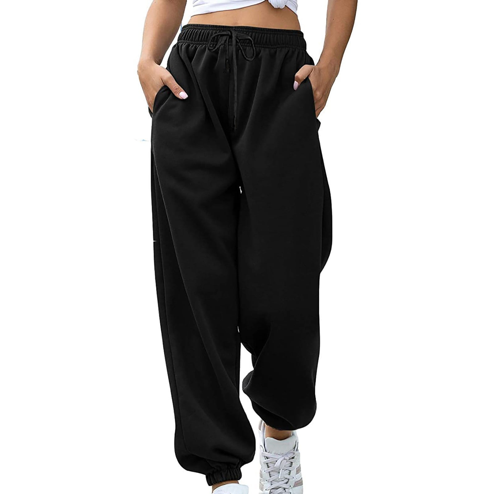 Sodopo Women's Pants Women's Solid Color Wide Leg Sweatpants 2023 Fall ...