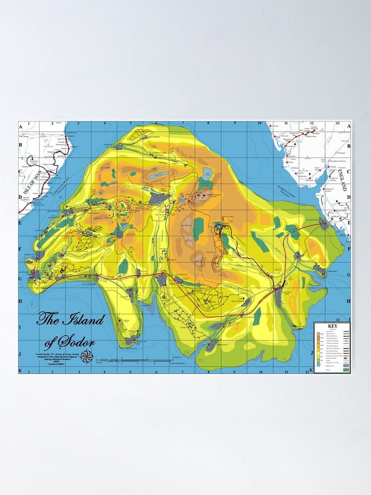 Sodor Map Poster - Walmart.com