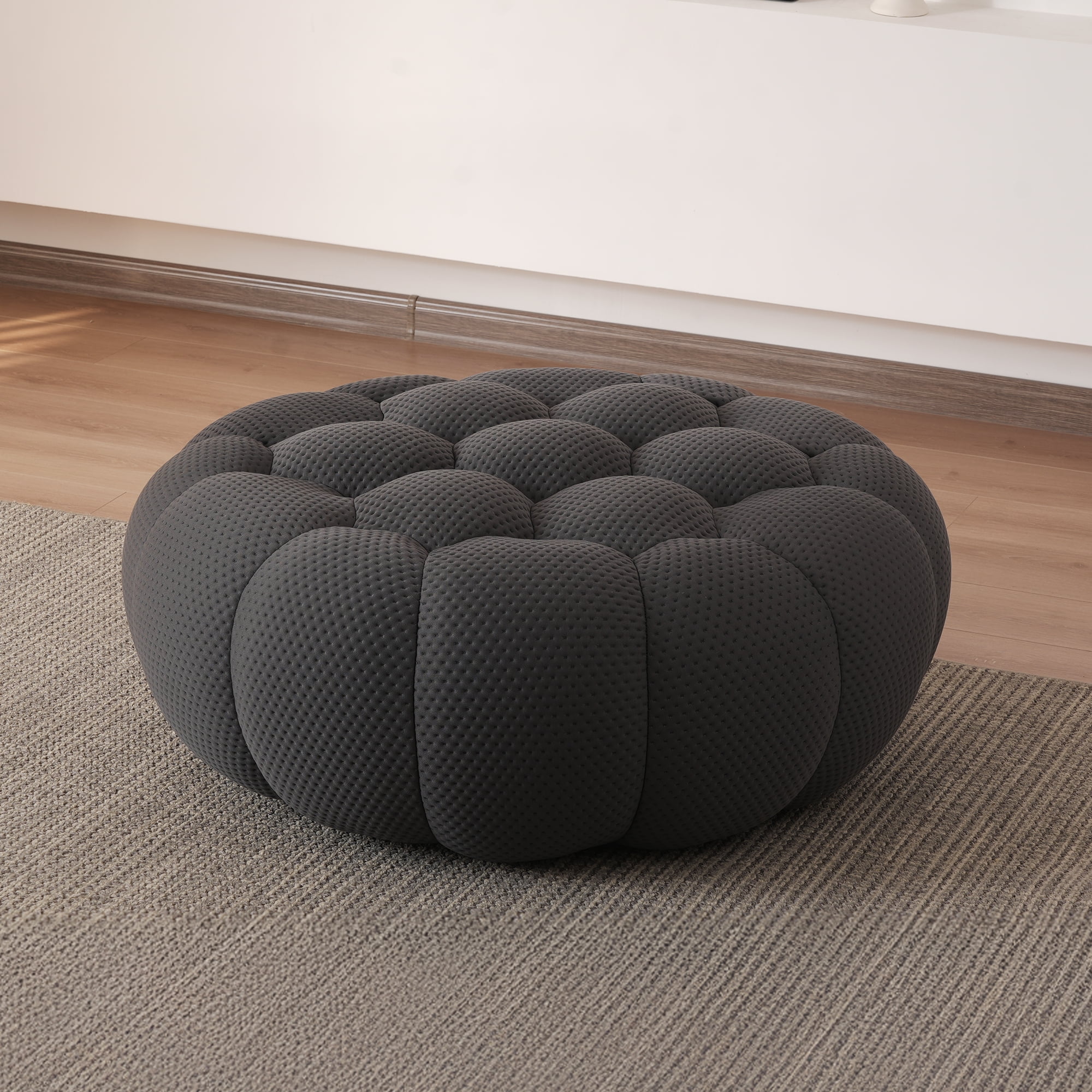 Sodrens 42.52" Bubble Couch,Modern Upholstered Mesh Fabric Lazy Floor ...