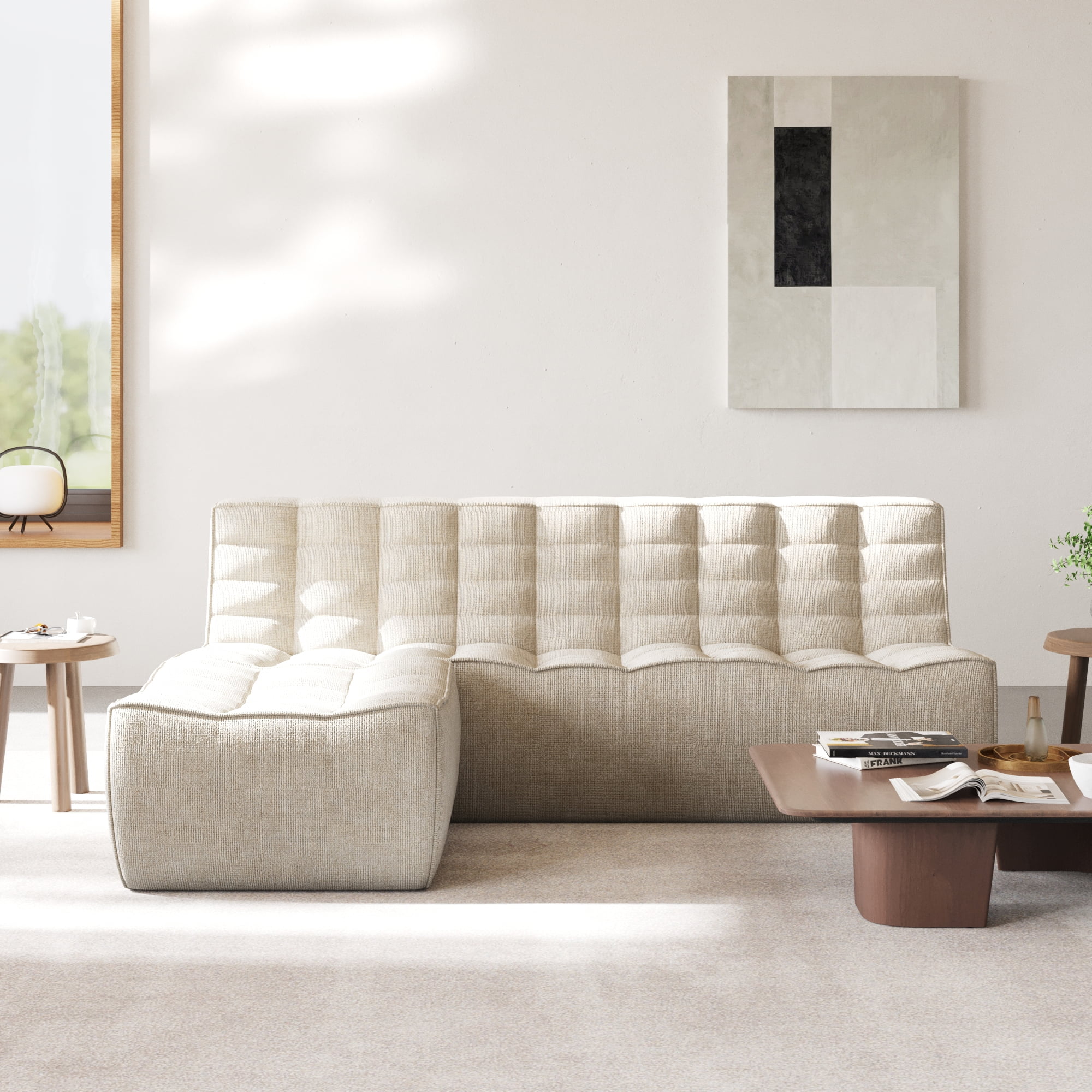 Sodrens Modern Sectional Sofa,Waffle modular sofa,Lazy Sofa Floor Sofa ...