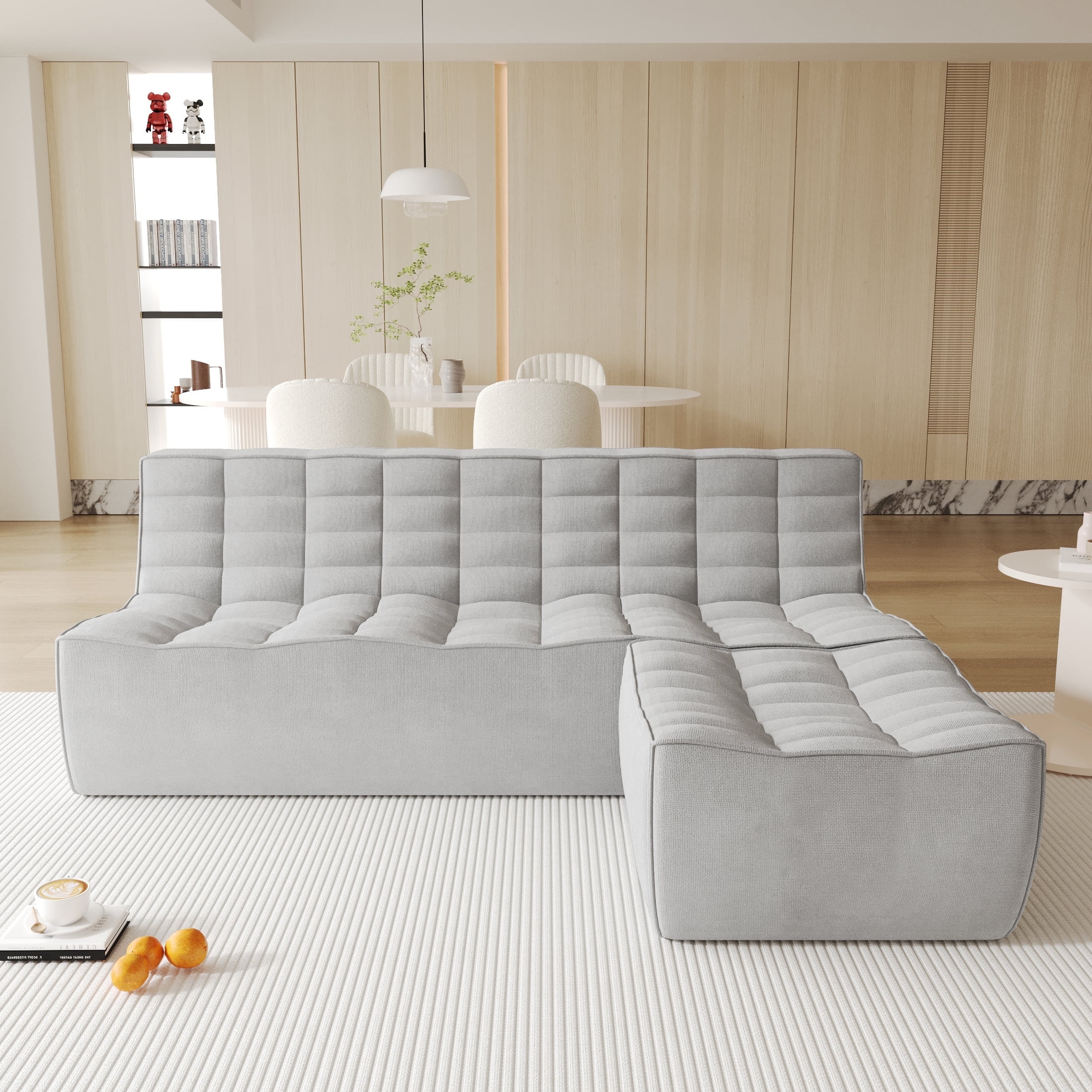 Sodrens Modern Sectional Sofa,Waffle modular sofa,Lazy Sofa Floor Sofa ...