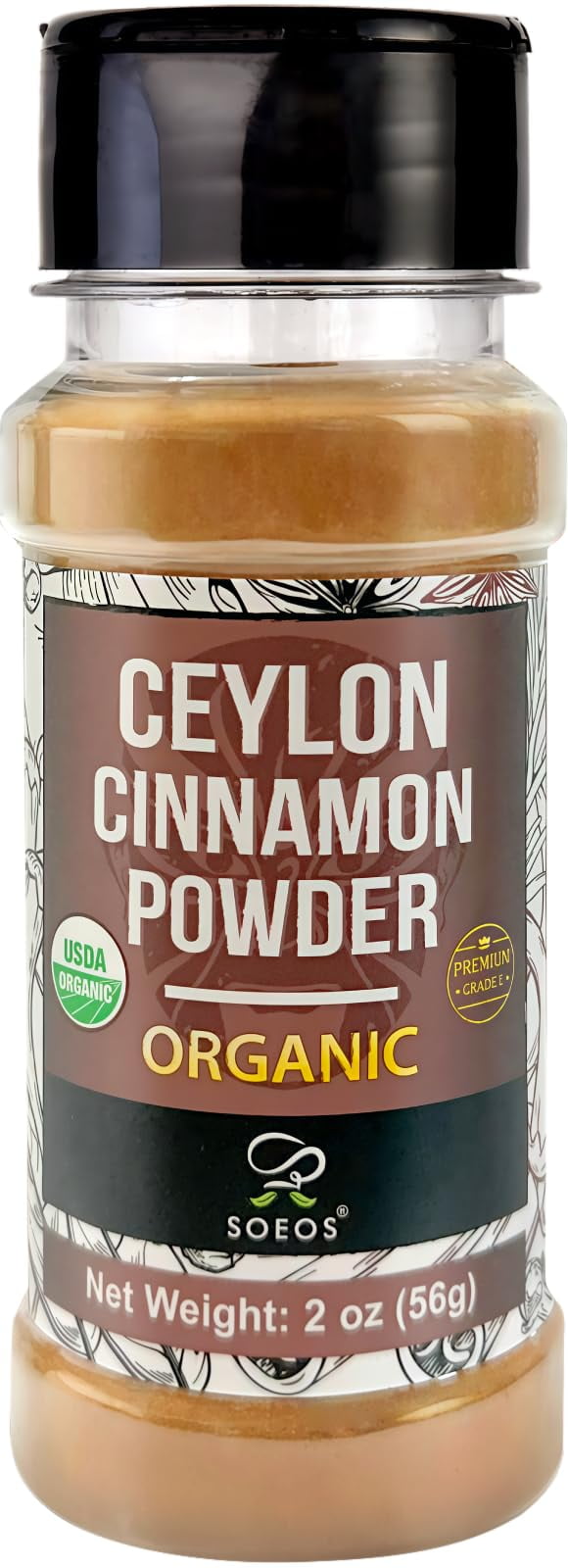 Soeos Ceylon Cinnamon, Ceylon Cinnamon Powder AIS1 Organic, Farmed in ...