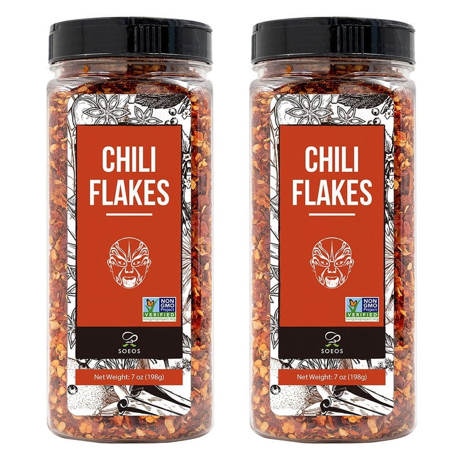Soeos Chili Flakes 7oz (198g), 2 Packs, total weght, 14 oz - Walmart.com