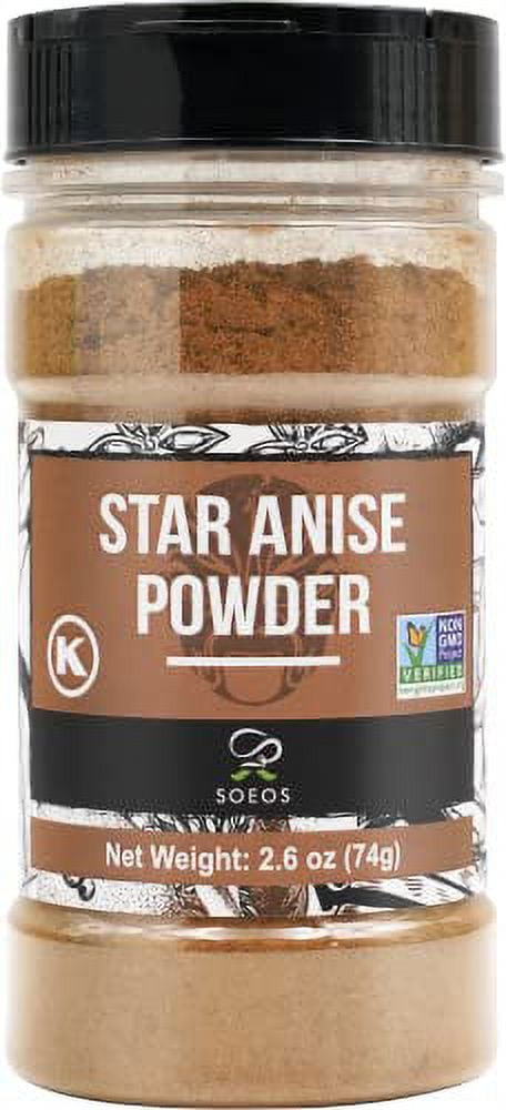 Soeos Chinese Star Anise Powder 2.6 Oz (74G), Ground Chinese Star Anise ...