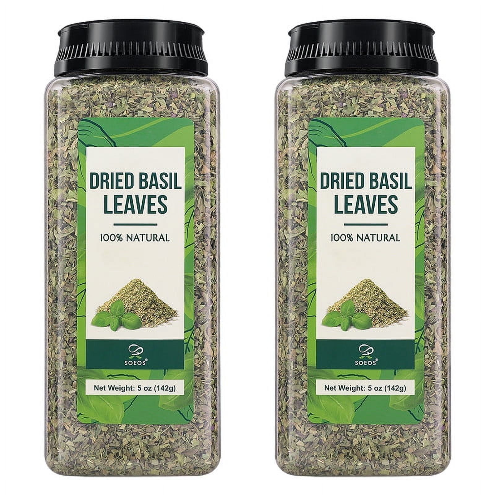 Soeos Dried Basil Leaves, 142g, (5 oz), 2 Packs, Total Weight, 10 oz ...
