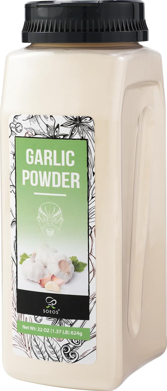 Soeos Garlic Powder 22 YYF14 Ounce(624 g), Garlic Powder Seasoning ...