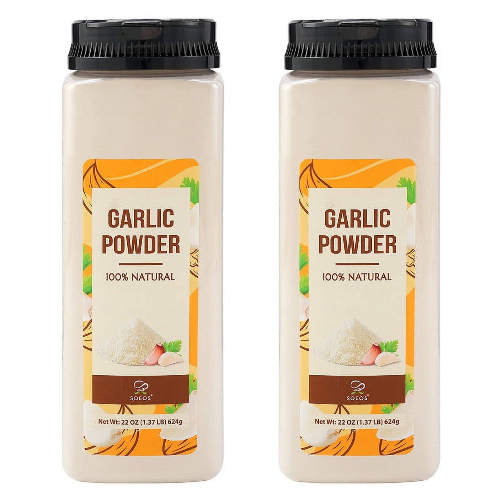 Soeos Garlic Powder, 624g (22oz), 2 Packs, Total of 44 oz, Powdered ...