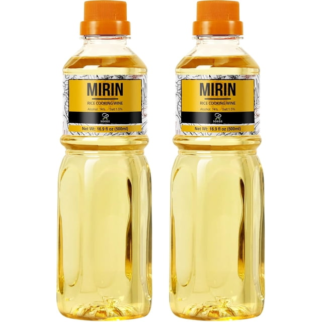 Soeos Mirin Japanese Cooking Wine, 16.9 fl oz (Pack of 2), Mirin Rice ...