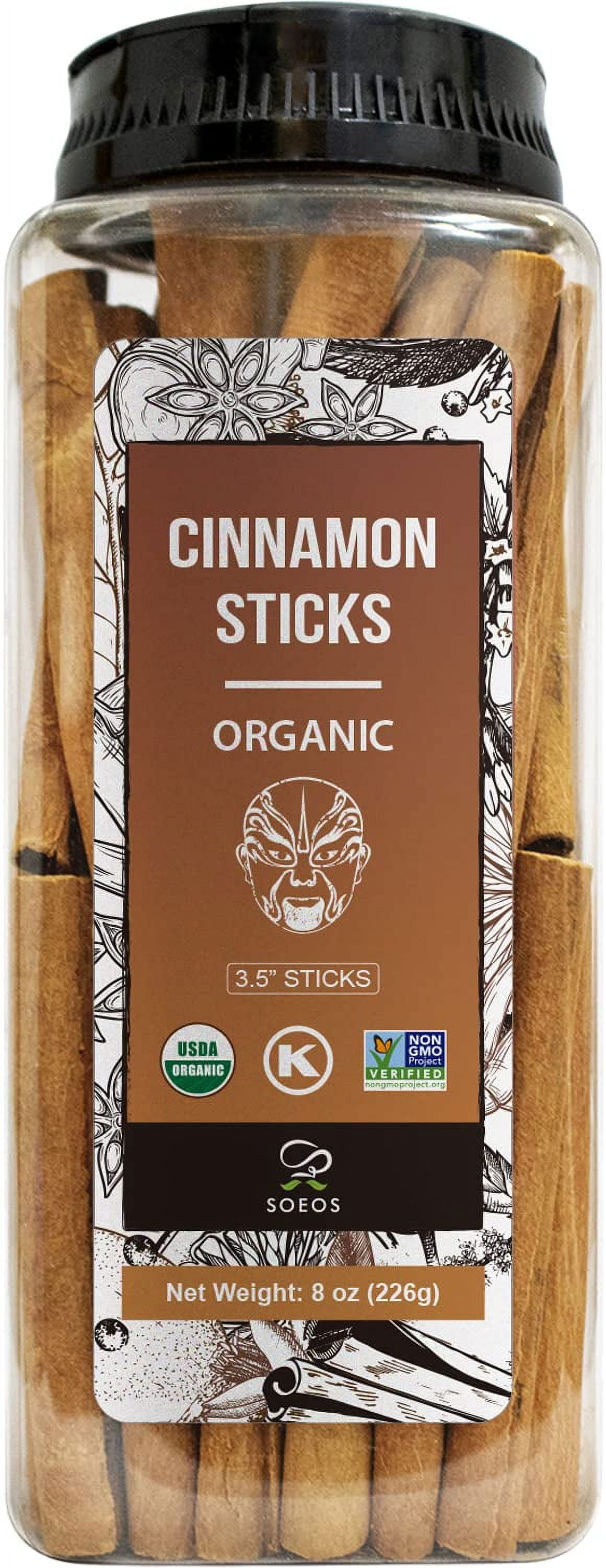 Soeos Organic Cinnamon Sticks 8oz, Non-GMO, Kosher Certified - Walmart.com