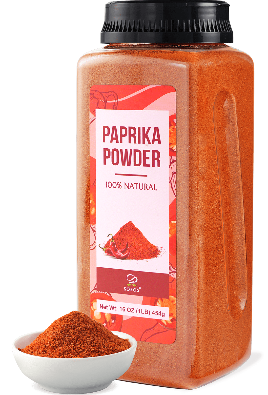 Soeos Paprika Powder, 16 oz. 228 bottle - Walmart.com