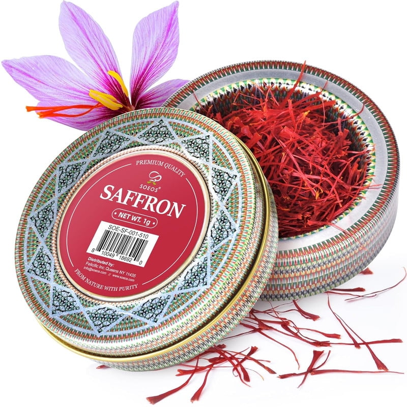 Soeos Premium Saffron 1 Gram, Deep Red Saffron Threads, Saffron Spice ...
