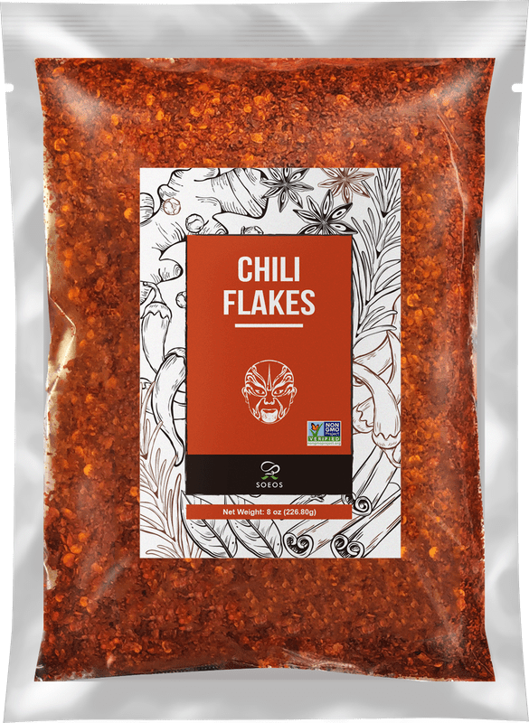 Soeos Premium Sichuan Chili Flakes 8oz (226.80g), Ground Sichuan Red ...