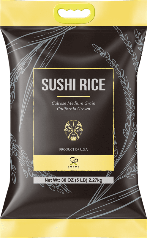 Soeos Premium Sushi Rice, Calrose Rice, Medium Grain, 80 oz (5 lb) 2 ...
