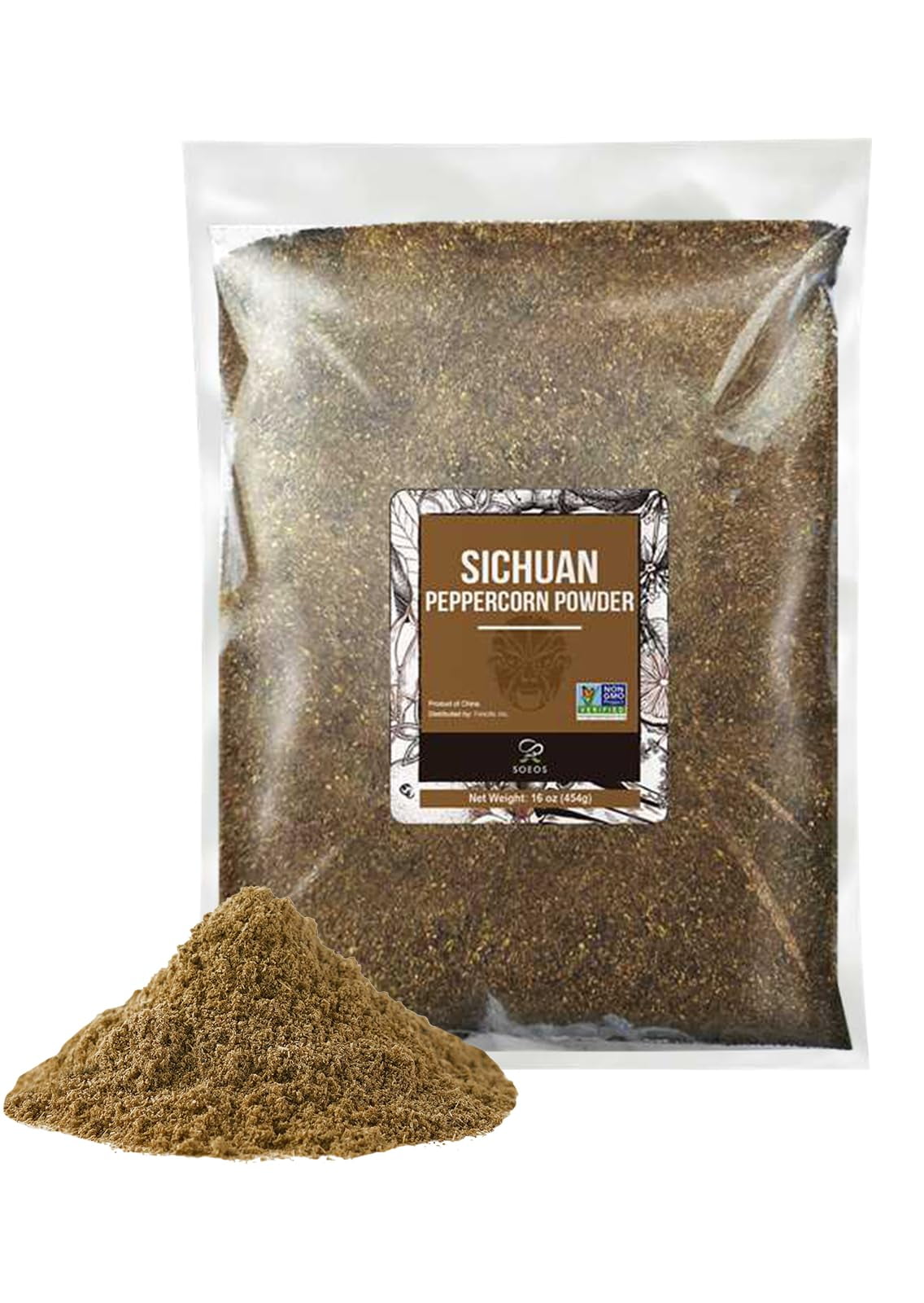 Soeos Sichuan Peppercorn Powder 16oz (1lb), Non-GMO Verified, Szechuan ...