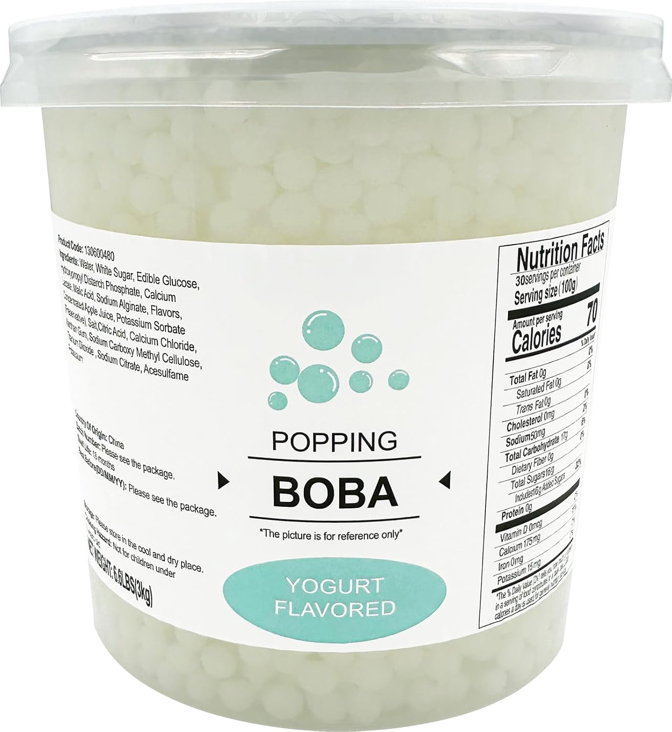 Soeos Yogurt Flavored Popping Boba, 6.6 lbs, Juicy, Chewy Fruit Balls ...