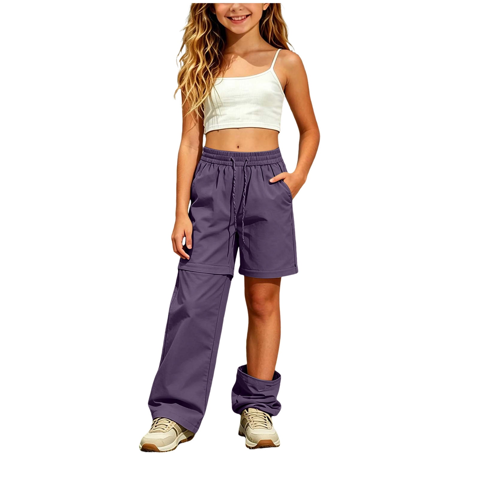 Soepste Girls Clothes Children's Detachable Pants Elastic Waist Loose ...