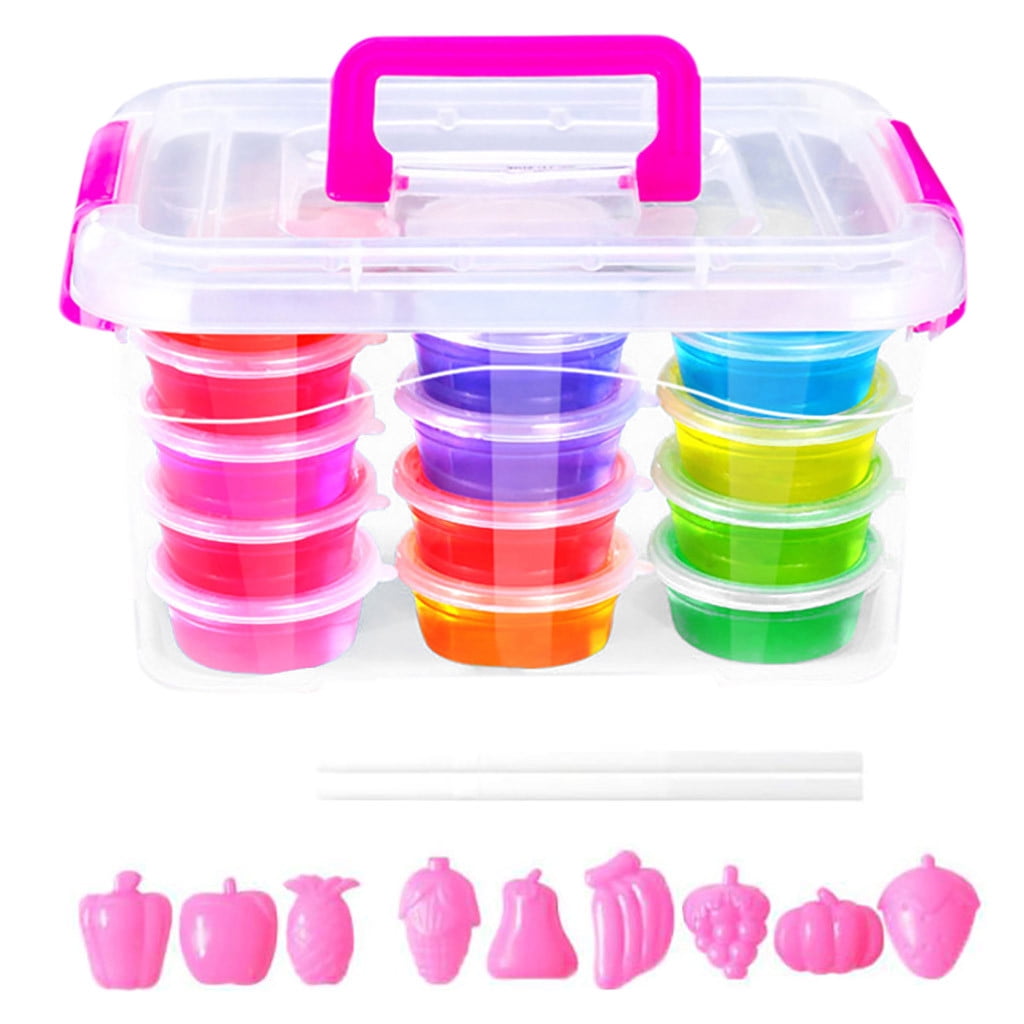 Soetfd 1 Sets 12 Colors Mud Toys - Slime Supplies Kit, 33 Pack Slime ...