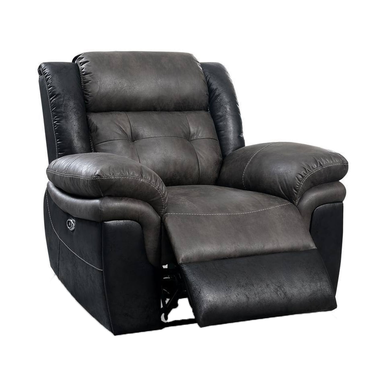 Sof 45 Inch Power Reclining Chair, USB Charger, Pull Tab Footrest, Gray ...
