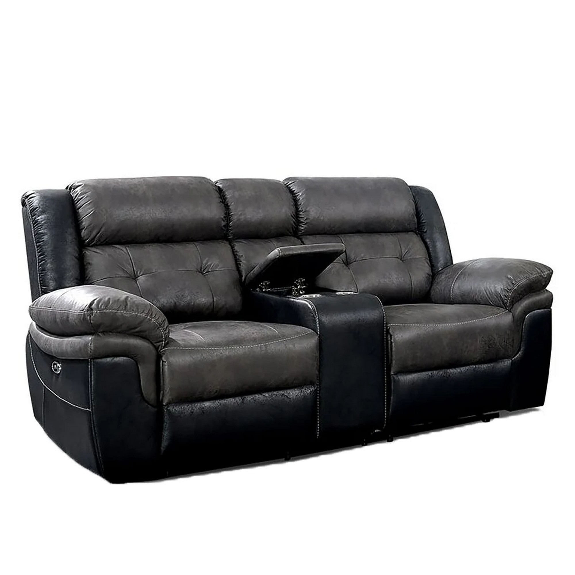 Sof 81 Inch Power Reclining Loveseat, Pull Tab Mechanism, USB Port ...