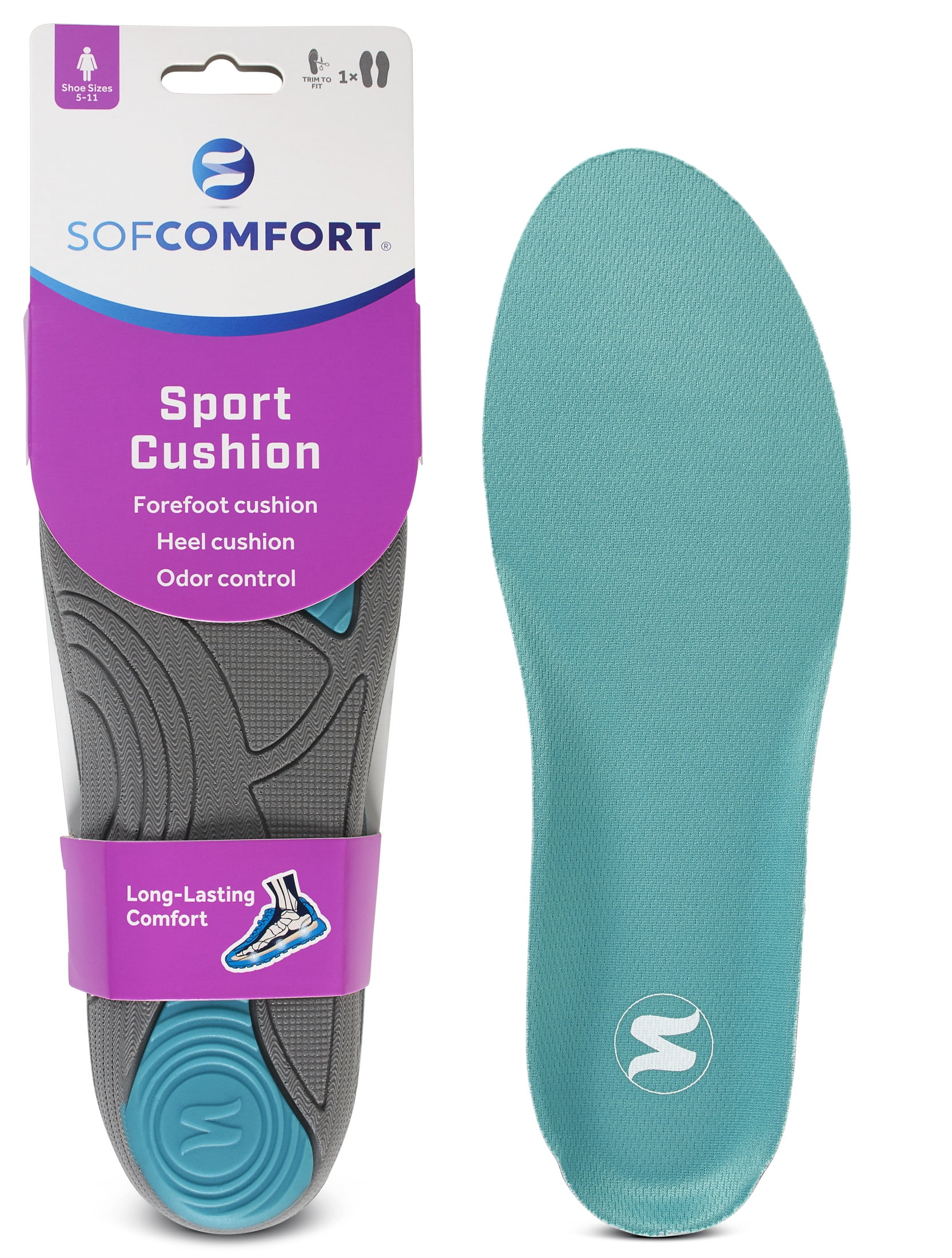 Sof Comfort Sport Insole Women's Size 5-11, Trim-to-Fit - Walmart.com