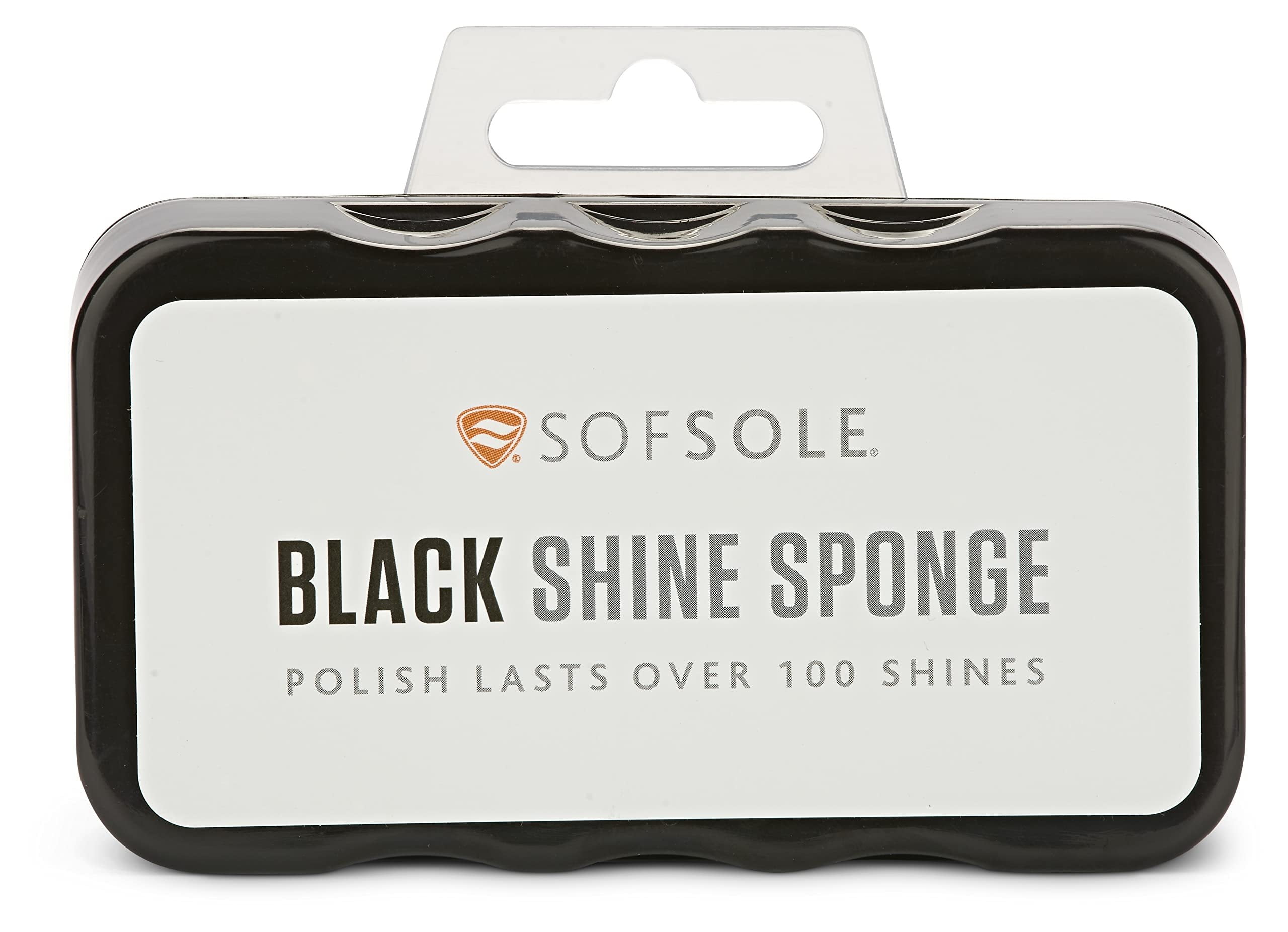 Sof Sole Black Leather Shine Sponge, Portable Shoe Shiner, Easy for ...