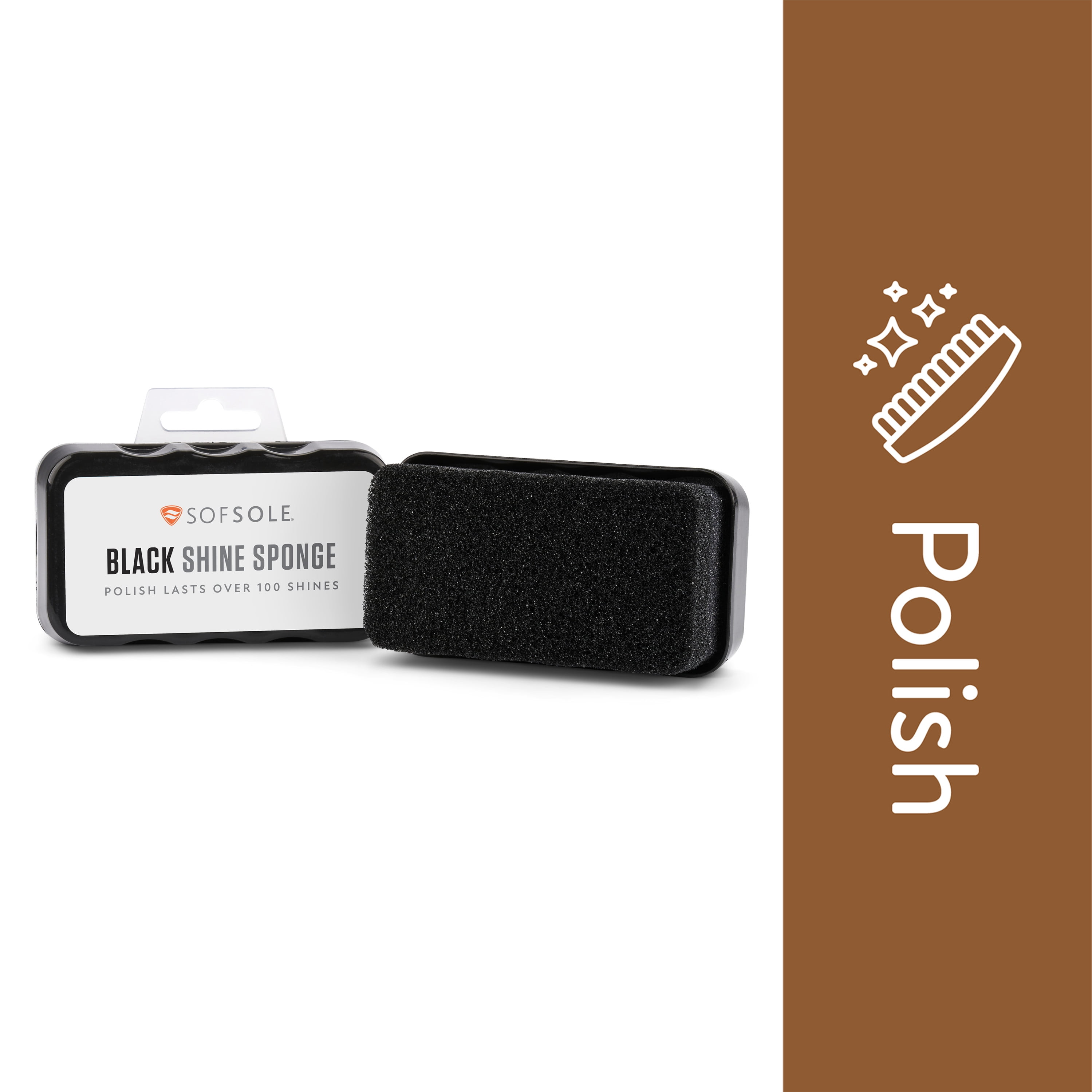 Sof Sole Black Shoe Shine Sponge - Walmart.com