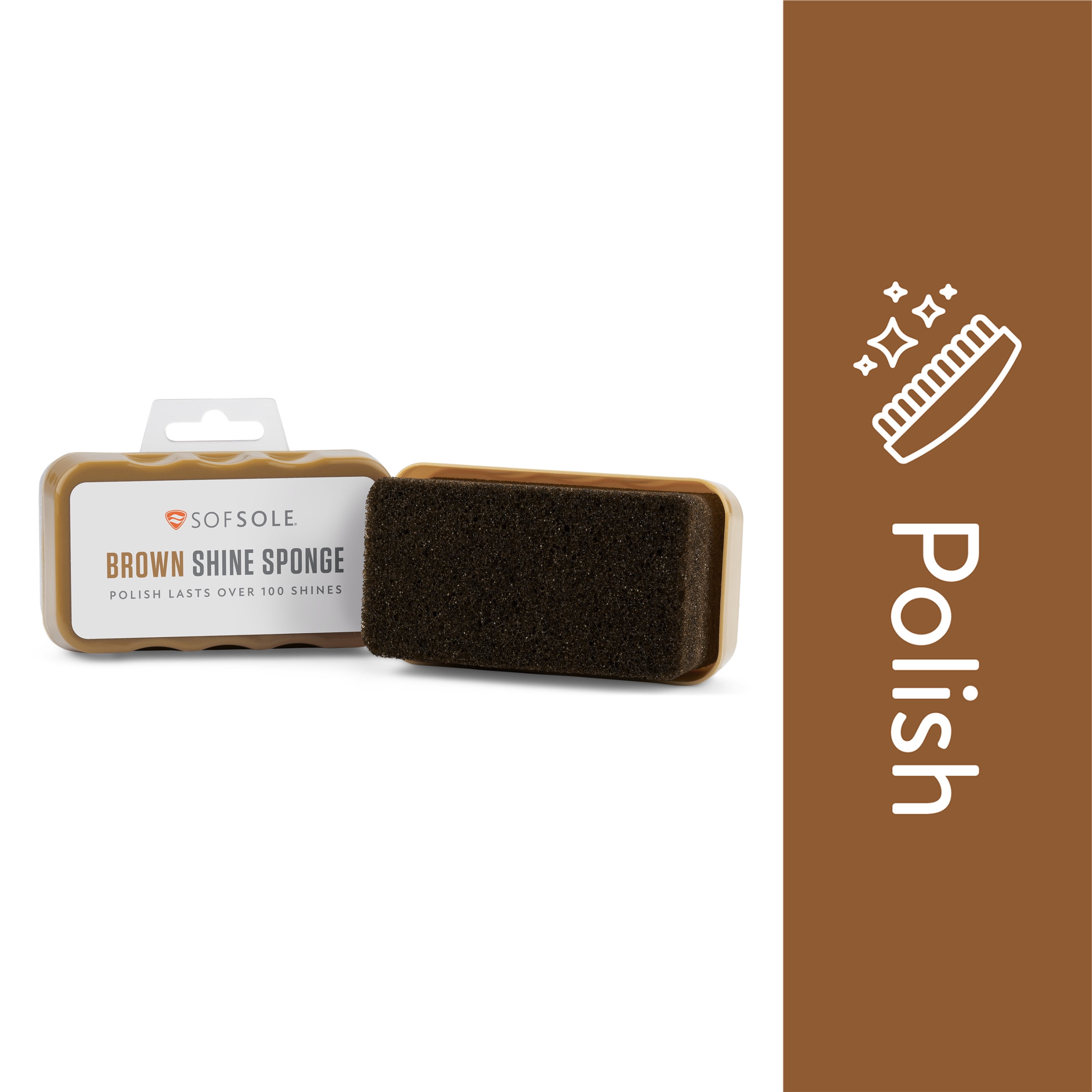 Sof Sole Brown Shoe Shine Sponge - Walmart.com